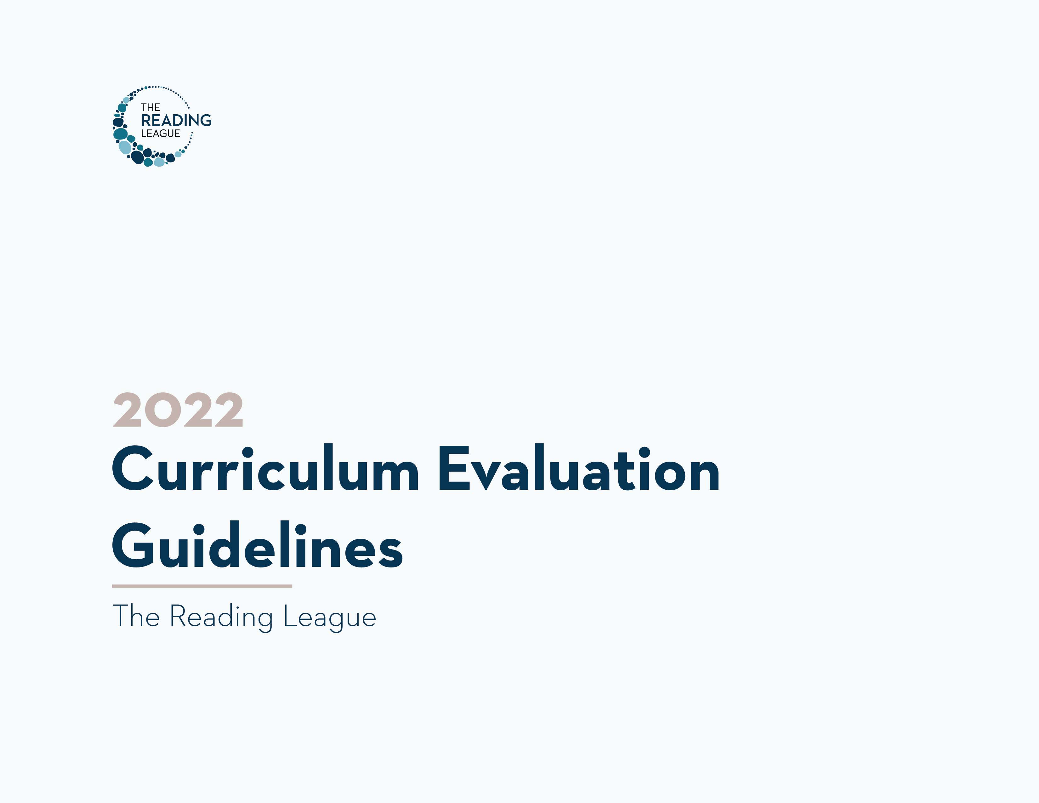 Curriculum Evaluation Guidelines The Reading League